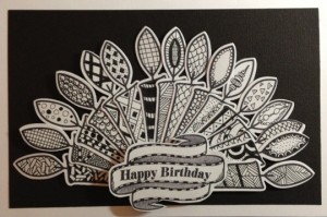 Sixteen Candles Zentangle Birthday Card